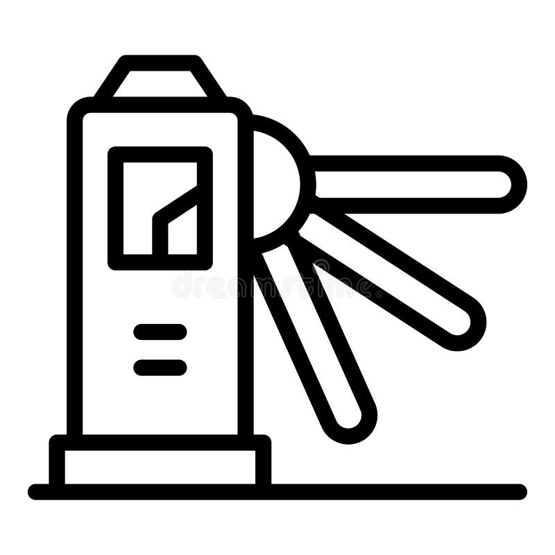 Turnstile Icon, Outline Style Stock Vector - Illustration of rails ...
