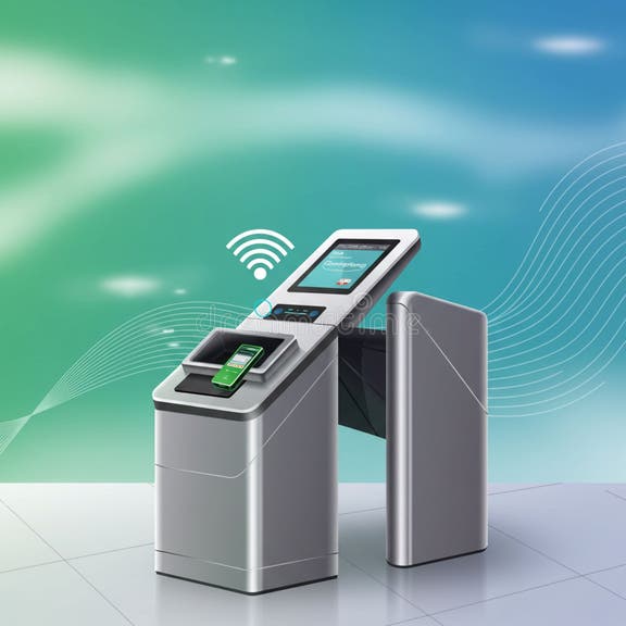 Turnstile with a Sleek, Modern Design Featuring a Digital Interface. a ...