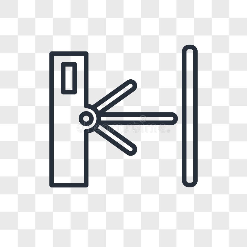 Turnstile Vector Icon Isolated on Transparent Background, Turnstile ...