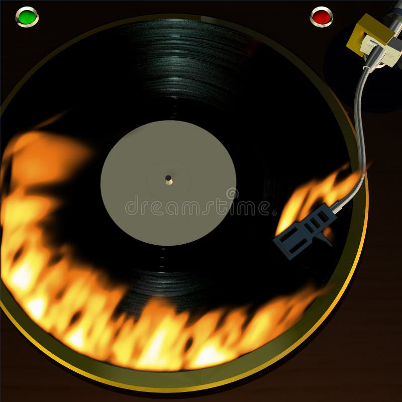 Turntable 2 stock illustration. Illustration of brown, lights - 669528