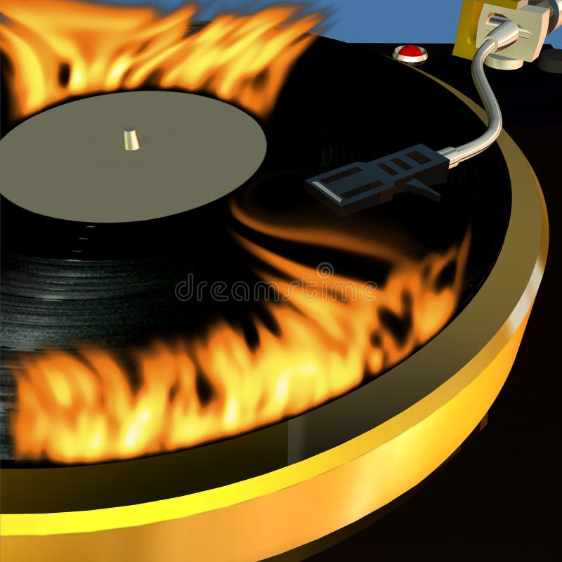 Turntable 3 stock illustration. Illustration of heart, listening - 669533