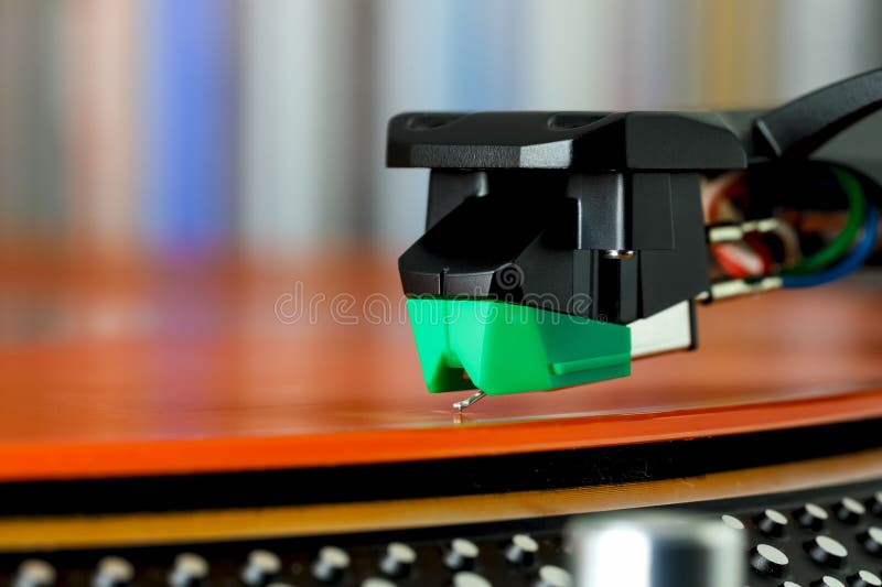 Turntable Arm a Headshell with Cartridge Stock Photo - Image of ...