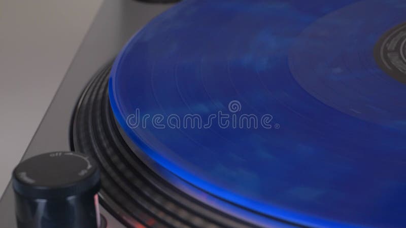 Turntable Blue Record stock footage. Video of edition - 316472362