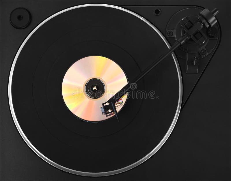 Turntable with colorful CD stock photo. Image of discjockey - 17976448