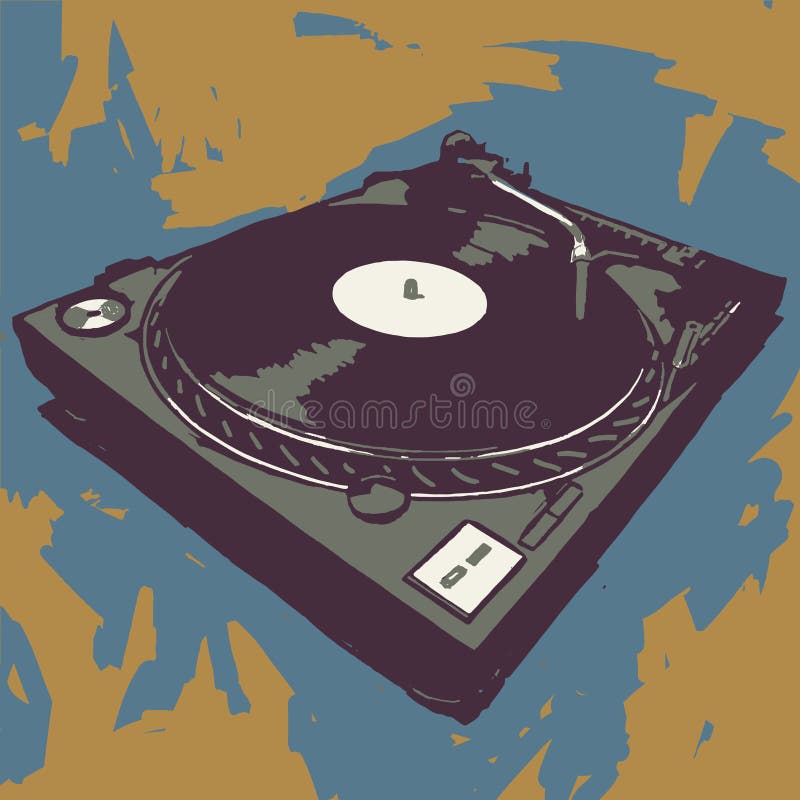 Turntable stock vector. Illustration of vintage, rave - 48437094