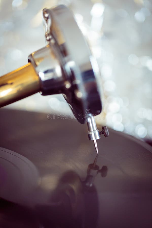 Turntable Needle from a Phonograph Stock Photo - Image of needle ...