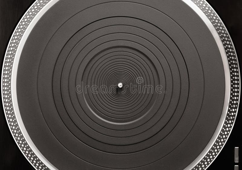 Turntable Platter, Top View Stock Image - Image of disc, entertainment ...