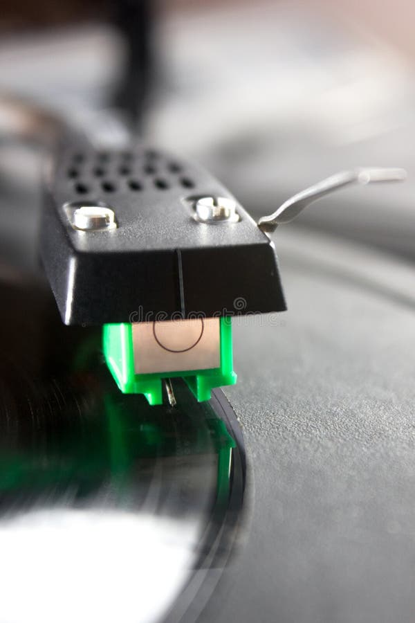 Turntable Playing Vinyl Close Up with Needle on the Record Stock Photo ...