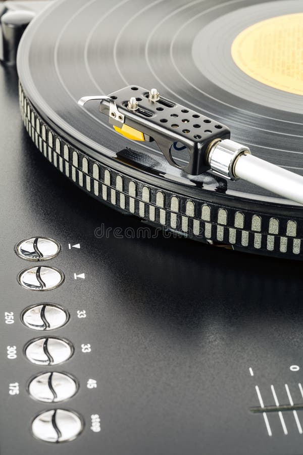 Turntable Plays Vinyl Record Stock Photo - Image of sensors, play: 36921170