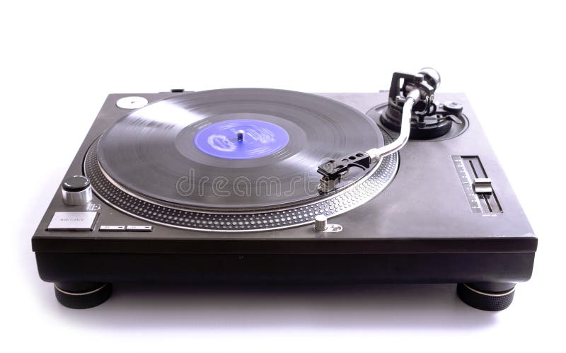 Retro portable turntable stock photo. Image of media - 16384264
