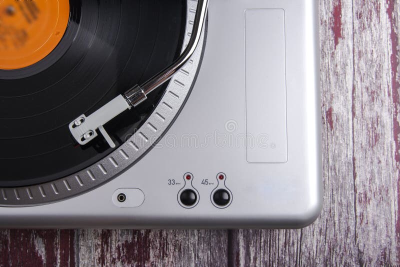Turntable top view stock image. Image of groove, nightlife - 211622671