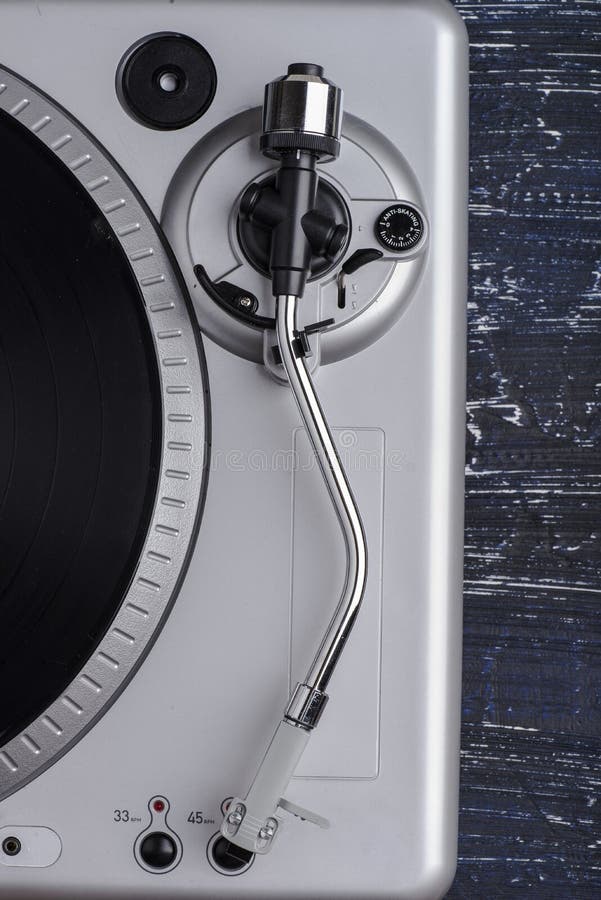 Turntable top view stock image. Image of eighties, groove - 212744419