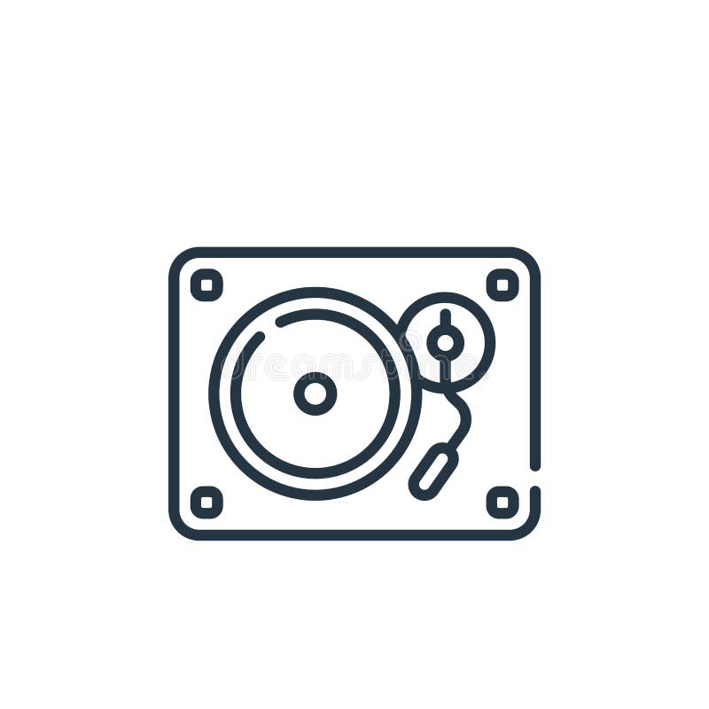 Turntable Outline Design stock vector. Illustration of instrument ...