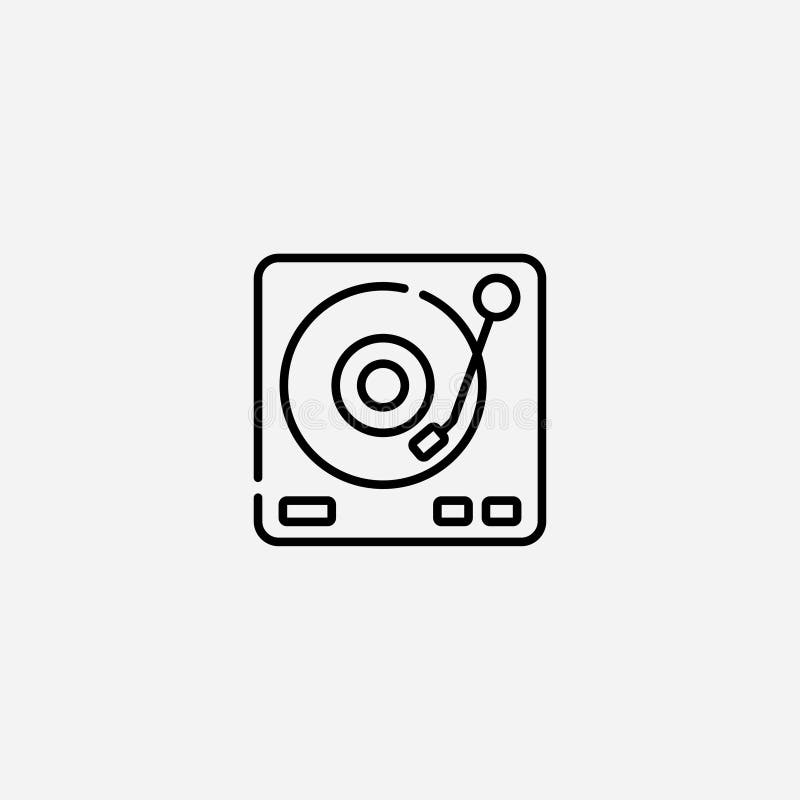 Turntable Vector Icon Sign Symbol Stock Vector - Illustration of music ...