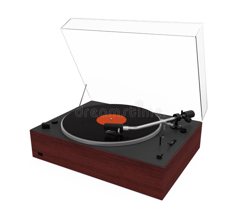 Turntable Vinyl Record Player Isolated Stock Illustration ...