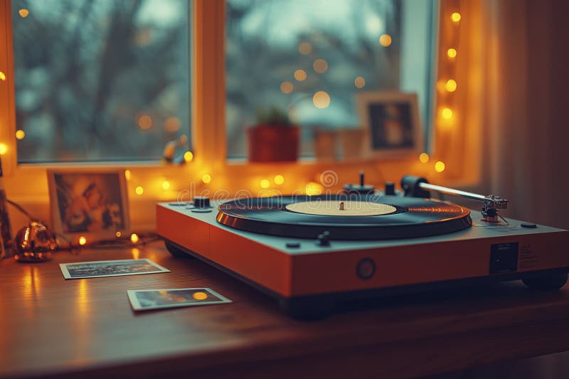 Turntable Vinyl Record Player with Retro Camera, Led Lights and Photo ...