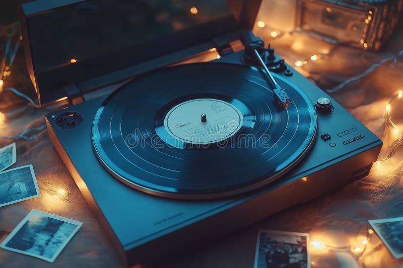 Turntable Vinyl Record Player with Retro Camera, Led Lights and Photo ...