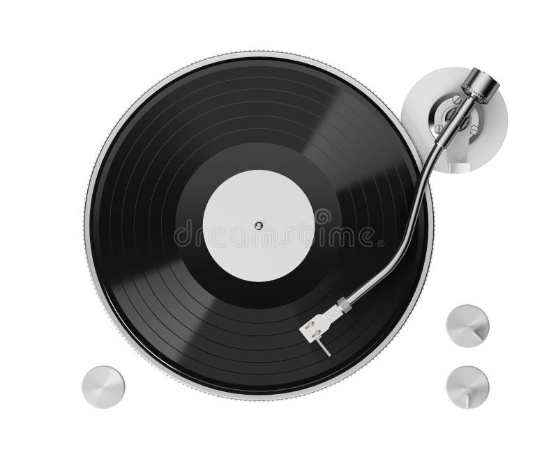Turntable Vinyl Record Player Stock Illustration - Illustration of disk ...