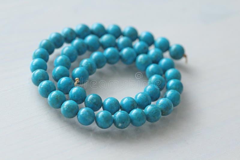 Turquesa Piedra Natural De La Turquesa, Gotas Redondas Foto de archivo ...