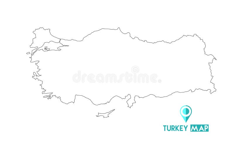 Turquia no mapa ilustração do vetor. Ilustração de cidade - 121000290