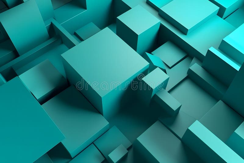 Turquoise Abstract Background. Neural Network AI Generated Stock ...