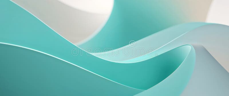Turquoise Abstract Background with Smooth Curves and Gentle Gradients ...