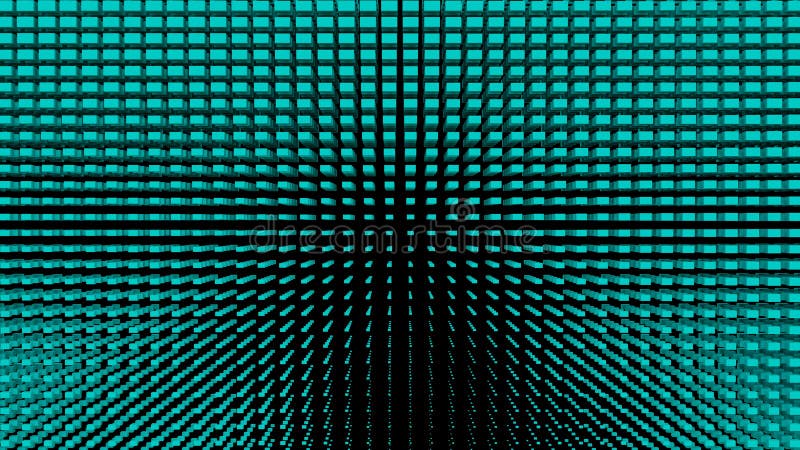 Turquoise Abstraction with Lots of Small Rectangular Cubes. Interesting ...