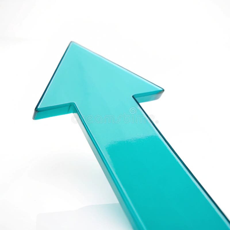 Turquoise Arrow Up Direction Sign Isolated on Transparent Background ...