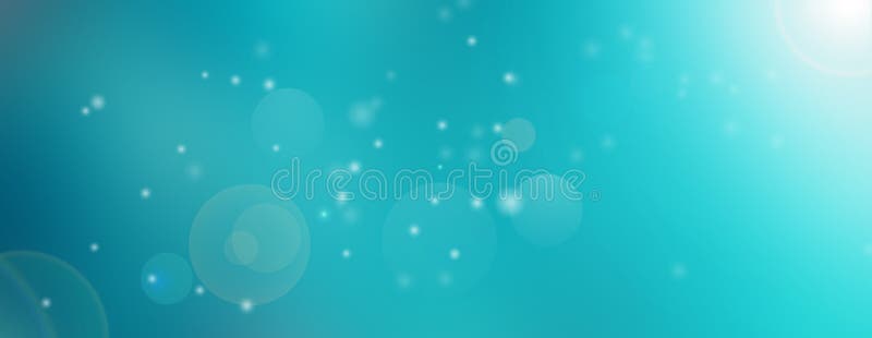Turquoise Background with Beautiful Bokeh Effect Stock Illustration ...