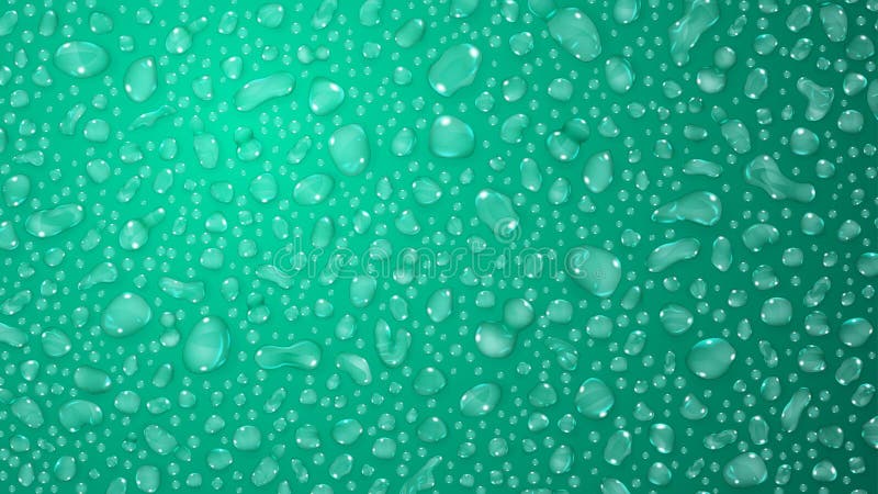 Turquoise Background of Water Drops Stock Vector - Illustration of ...
