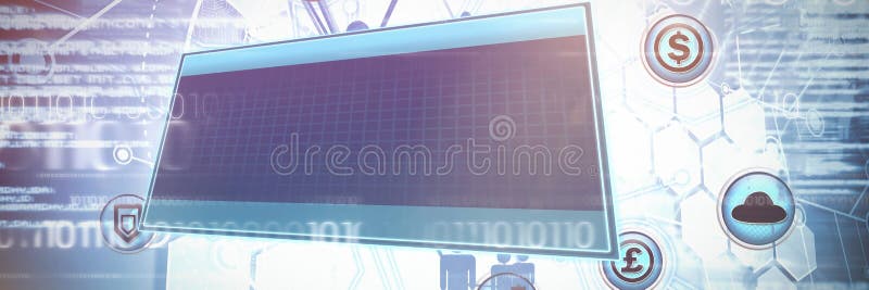 Composite Image of Turquoise Badge Stock Illustration - Illustration of ...