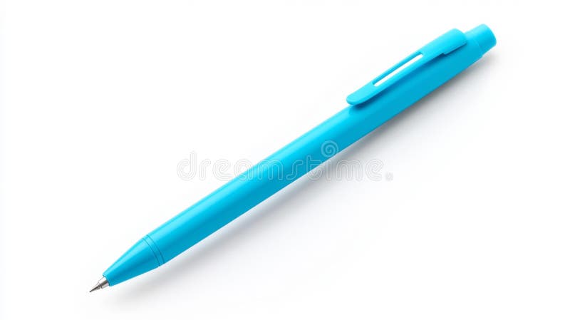 Turquoise Ballpoint Pen in Diagonal Position Generative AI Stock ...