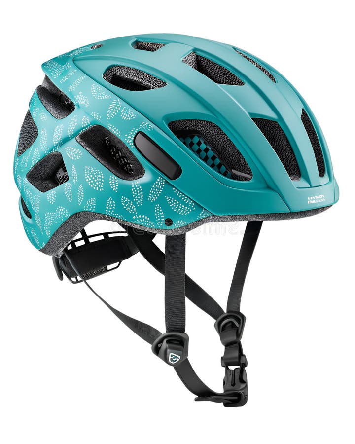 Turquoise Bicycle Helmet with Text Mockup Design Stock Illustration ...