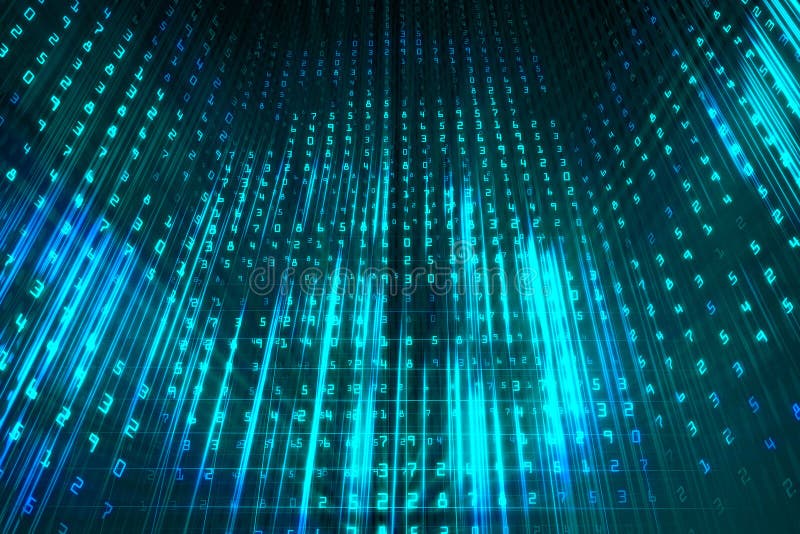 Turquoise Binary Code Backdrop Stock Illustration - Illustration of binary, computer: 104112623