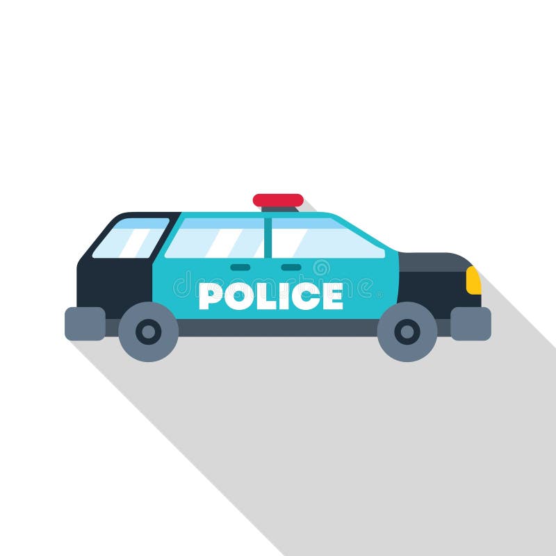 Police Car Parked in Profile Showing Side View Stock Vector ...