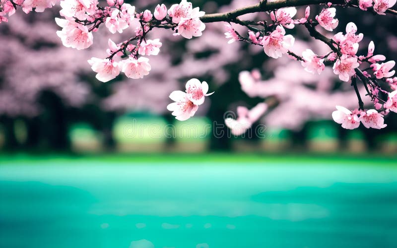 Turquoise Bloom Captivating Spring Petals Stock Illustration ...