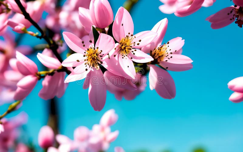 Turquoise Bloom Captivating Spring Petals Stock Illustration ...