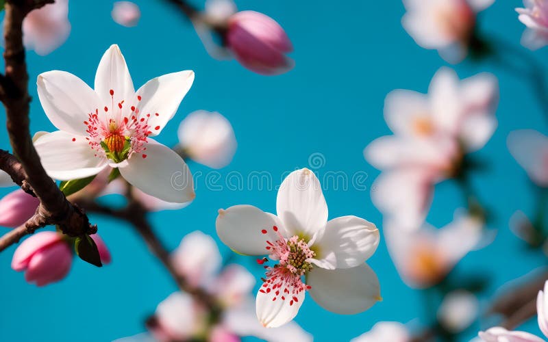 Turquoise Bloom Captivating Spring Petals Stock Illustration ...