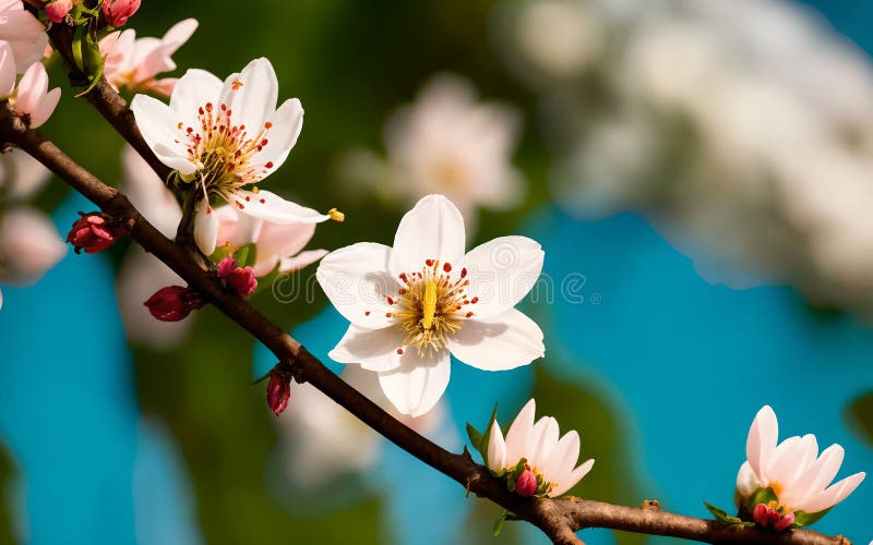 Turquoise Bloom Captivating Spring Petals Stock Illustration ...