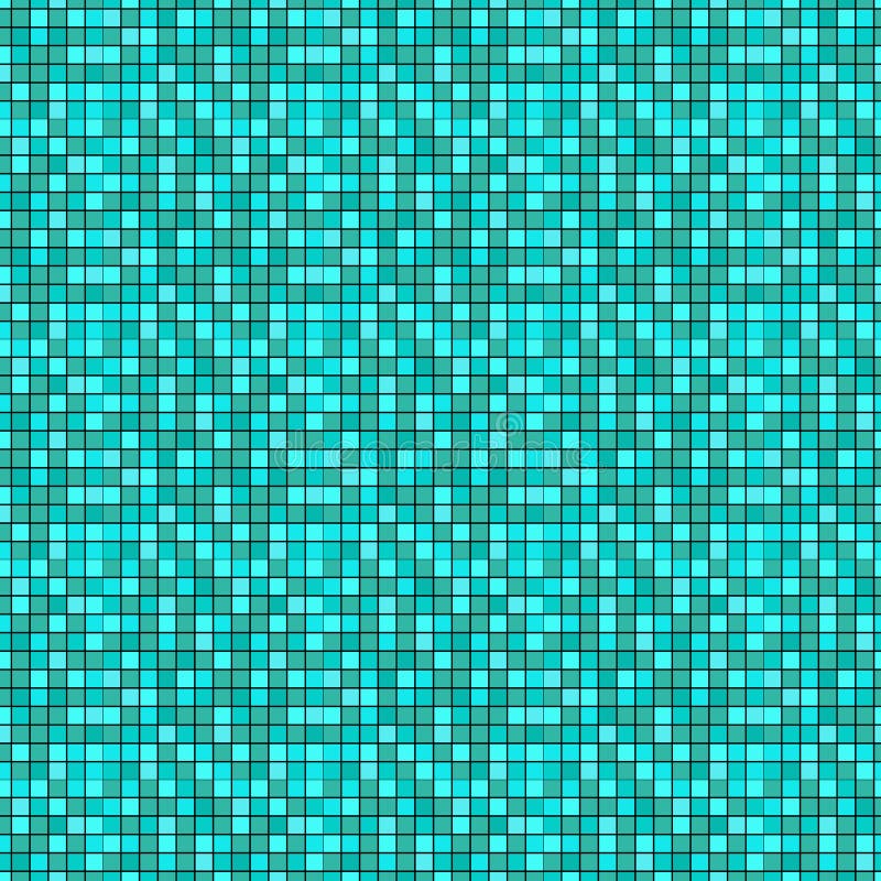 Turquoise and Blue Abstract Pixel Background. Digital Background with ...