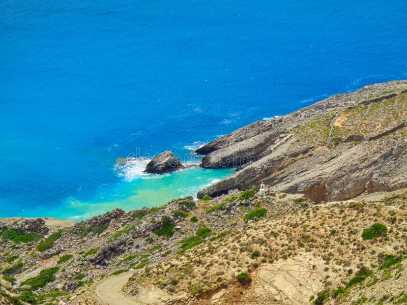 Turquoise and Blue Ocean at the Bay in Summer Stock Image - Image of ...