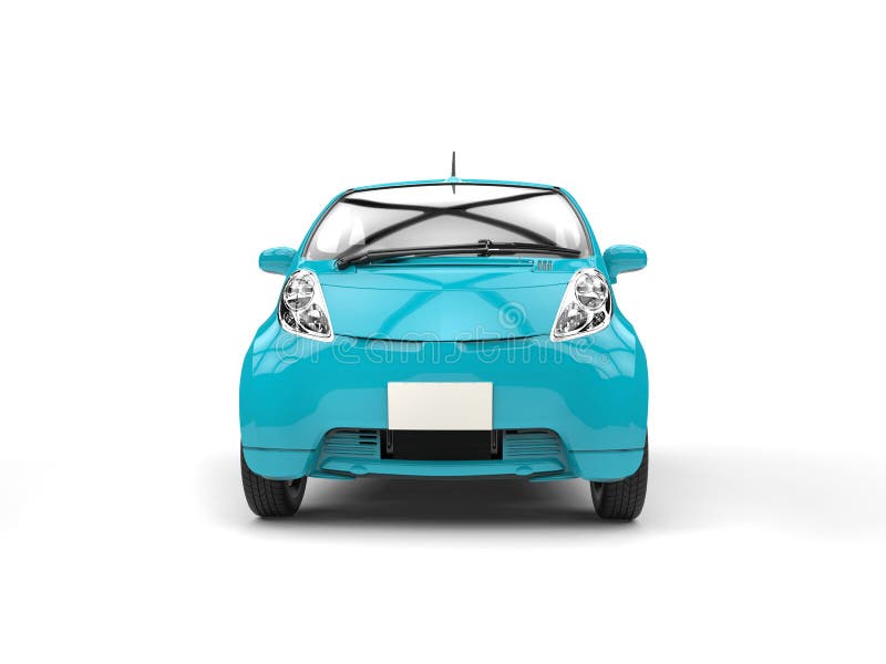 Turquoise Blue Small Modern Car Stock Illustration - Illustration of ...