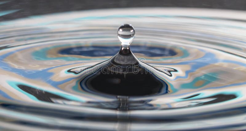 Turquoise blue water drop stock photo. Image of droplet - 73151136