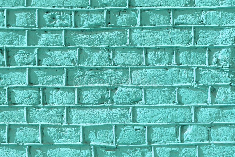 Turquoise Bricks Wall Texture. Stock Photo - Image of wall, texture ...