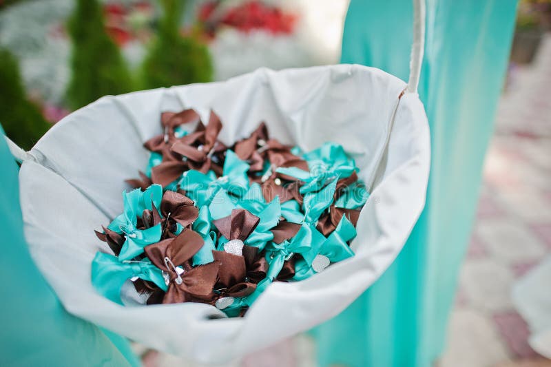 Turquoise and Brown Ribbons Stock Image - Image of people, celebration ...