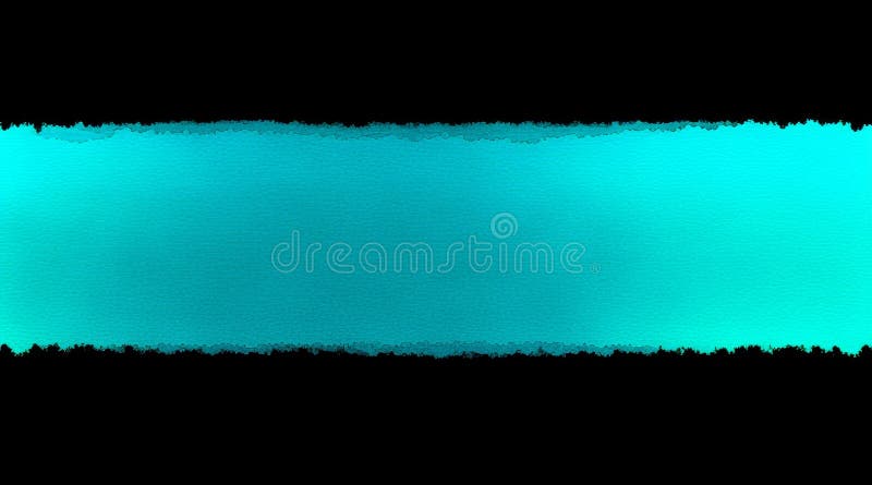 Turquoise Brushstroke on Black Background, Creating a Bold Rectangular ...