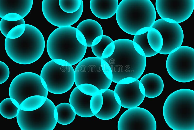 Turquoise Bubbles stock illustration. Illustration of digital - 7559439