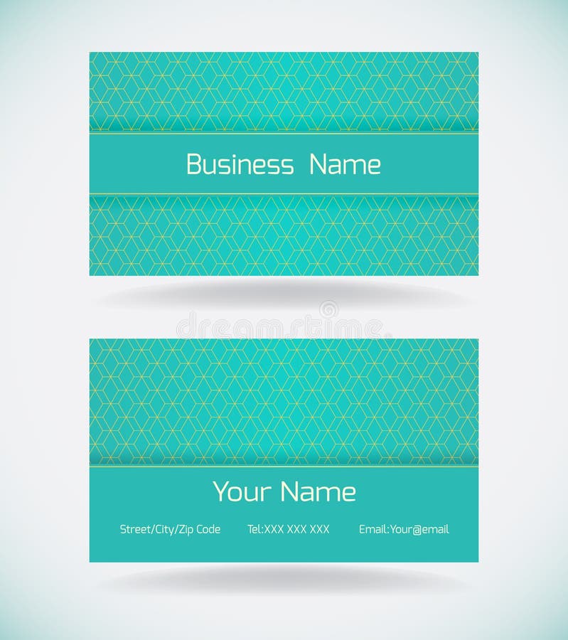 Turquoise business card stock vector. Illustration of turquoise - 61767268