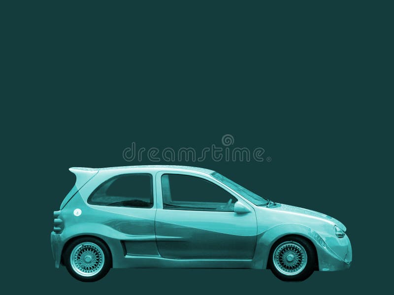 Turquoise car stock photo. Image of slow, vehicle, doors - 19272