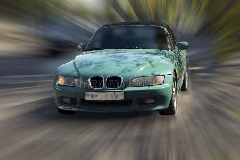 Turquoise car stock photo. Image of slow, vehicle, doors - 19272